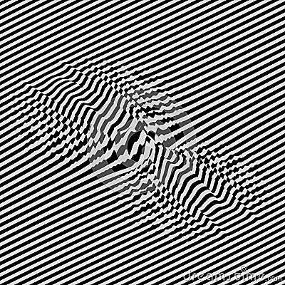 Waveform Background. Dynamic Visual Effect. Surface Distortion. Pattern ...