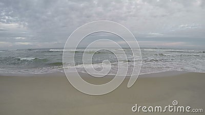 Waves Moving on Sandy Seashore, Time Lapse 4K Stock Footage - Video of ...