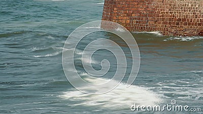 Waves Strike the Shell Which Lies on the Beach Stock Footage - Video of ...