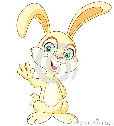 Waving Bunny Royalty Free Stock Image - Image: 29087626