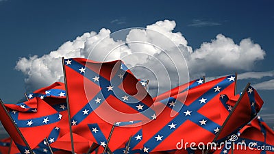 Waving Confederate State Flags Stock Video - Video of wave, channel ...