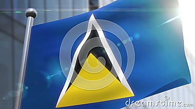 Waving Flag of St. Lucia Animation Stock Video - Video of nation, flag ...