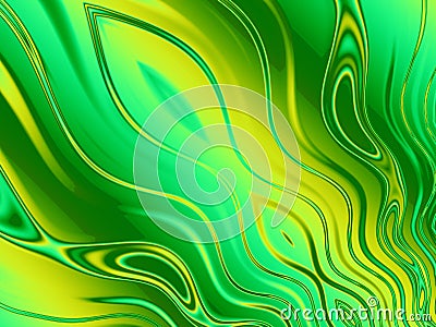 Wavy Lines In Green And Yellow Royalty Free Stock Photography - Image ...