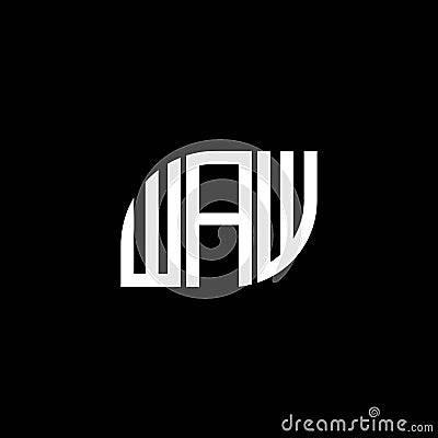 WAW Letter Logo Design On Black Background. WAW Creative Initials ...