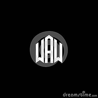 WAW Letter Logo Design On BLACK Background. WAW Creative Initials ...