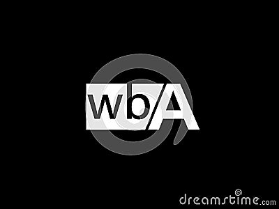 WBA Logo And Graphics Design Vector Art, Icons Isolated On Black ...