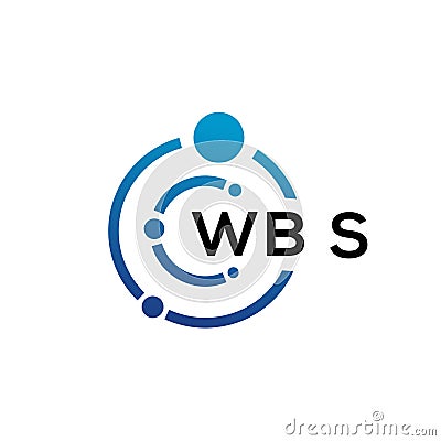 WBS Letter Technology Logo Design On White Background. WBS Creative ...