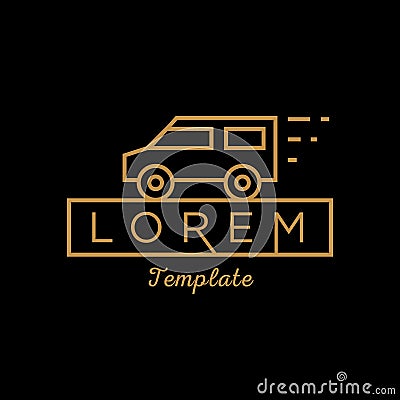 4WD Car Minimal Sign Vector Design | CartoonDealer.com #150907321