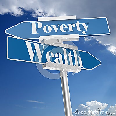 Wealth Or Poverty Signs Royalty-Free Stock Photography | CartoonDealer ...