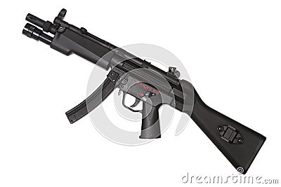 Weapon Series. Modern Submachine Gun, Side View. Stock Photos - Image ...