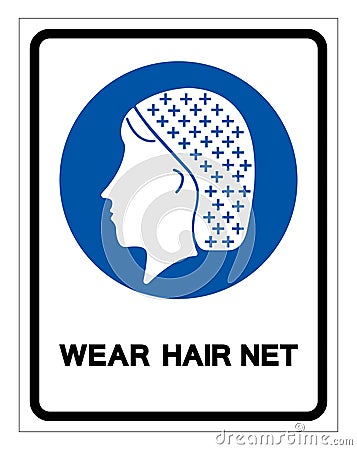 Wear Hair Net Symbol Sign, Vector Illustration, Isolate On White ...