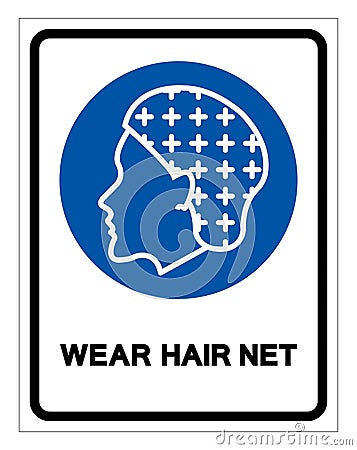 Wear Hairnet Symbol Sign ,Vector Illustration, Isolate On White ...