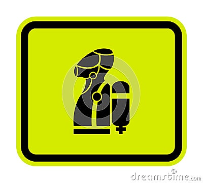 Wear SCBA Self Contained Breathing Apparatus Symbol Isolate On White ...