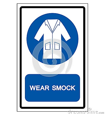 Wear Smock Symbol Sign, Vector Illustration, Isolate On White ...