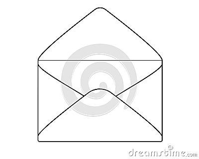 Open Envelope - A Vector Linear Picture For Coloring. Open Envelope ...