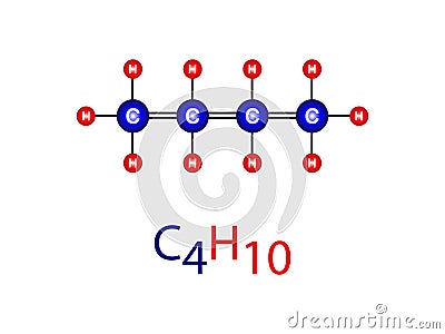Vector Butane Chemical Compound Molecular Formula C4H10 | CartoonDealer ...