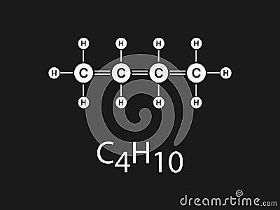 Vector Butane Chemical Compound Molecular Formula C4H10 | CartoonDealer ...