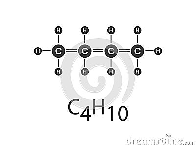 Vector Butane Chemical Compound Molecular Formula C4H10 | CartoonDealer ...