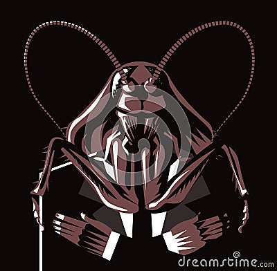 Metamorphosis Cockroach Insect Monster Man Cartoon Vector ...