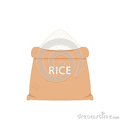 Rice Sack Cartoon . Rice Bag. Symbol. Royalty-Free Stock Photography ...