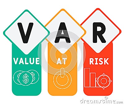VaR - Value At Risk. Acronym Business Concept. Vector Illustration ...