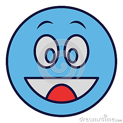 Blue, Charactor, Circle, Color, Emoji, Emotion, Face, Filled, Happy ...