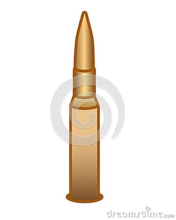 Cartridge For A Weapon - Vector Full Color Picture For A Sign Or ...