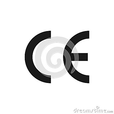 CE European Conformity Certification Mark, Vector Illustration Isolated ...