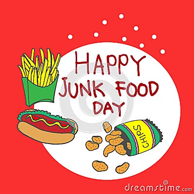 Celebrate National Junk Food Day With Fun Doodles And Hand-Drawn ...