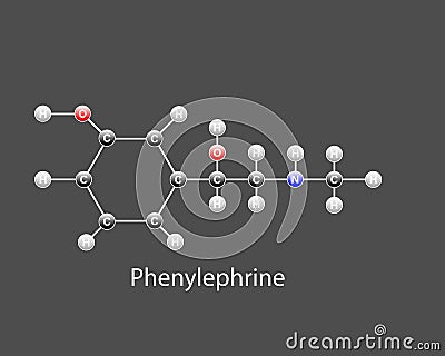 Phenylephrine Structure Design C9H13NO2 Formula Stock Photography ...