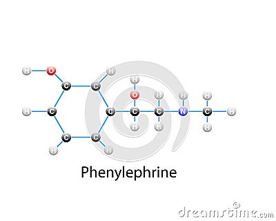 Phenylephrine Structure Design C9H13NO2 Formula Royalty-Free Stock ...