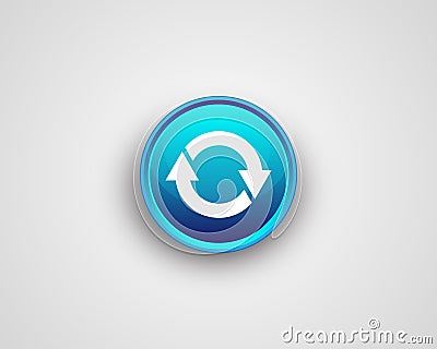 Web Circular Reloading Icon Repeat Loop Sign Recycle Play Again Button ...