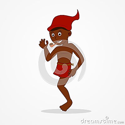 Saci Folclore Character Brazil Vector Illustration | CartoonDealer.com ...