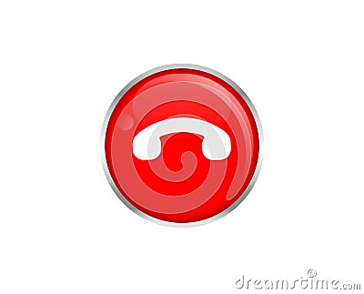 Red Call Icon Block Incoming Call Icon Stock Photo | CartoonDealer.com ...