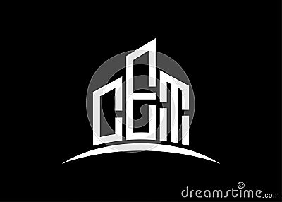 Letter CET Building Vector Monogram Logo Design Template. Building ...
