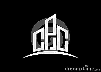 Letter CPC Building Vector Monogram Logo Design Template. Building ...