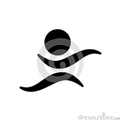 Swimmer Icon. Simple Swimmer Logo. Swimmer Sign And Symbol. Swimmer ...