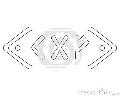 Runic Amulet From Runes Kano, Gebo And Fehu For Success In Creative ...