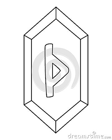 Thurs Rune Of The Elder Futhark, Thurisaz Magical Sign Symbolizing ...