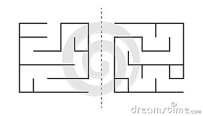 Find The Right Way. Labyrinth Maze Game. Find The Right Path. Puzzle ...