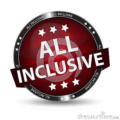 Web Button - All Inclusive - Vector Illustration - Isolated On White ...