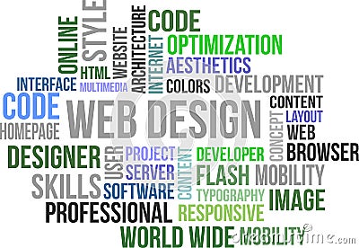 Word Cloud - Web Development Stock Vector - Illustration of mysql ...