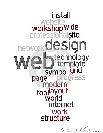 Web Design Word Collage Stock Images - Image: 13614624