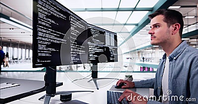 Web Developer Coding On Computer Stock Image | CartoonDealer.com #355721347