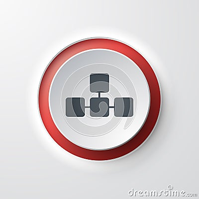 Web Icon Push Button Flow Chart Royalty-Free Cartoon | CartoonDealer ...