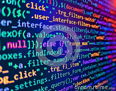 Web Programming And Bracket Technology Background. Program Code PHP ...