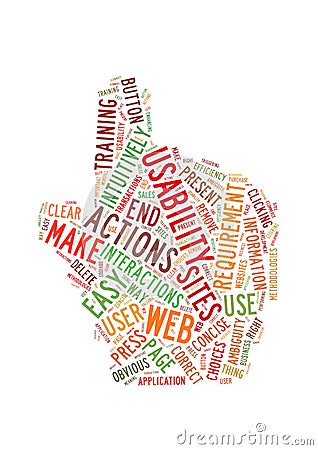 Web Usability Word Cloud Hand Shape Stock Photography | CartoonDealer ...