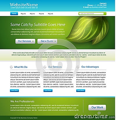Website Nature Template Design Stock Images - Image: 19457464