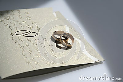 Wedding Invitation And Rings Stock Photos - Image: 775903