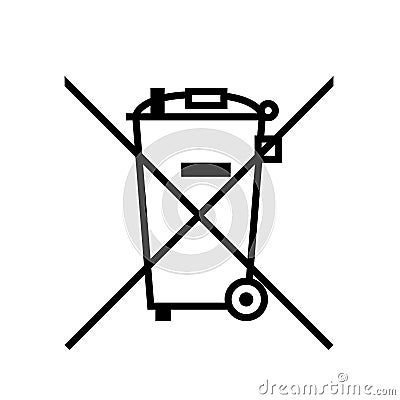 Weee Symbol Icon. Clipart Image Cartoon Vector | CartoonDealer.com ...